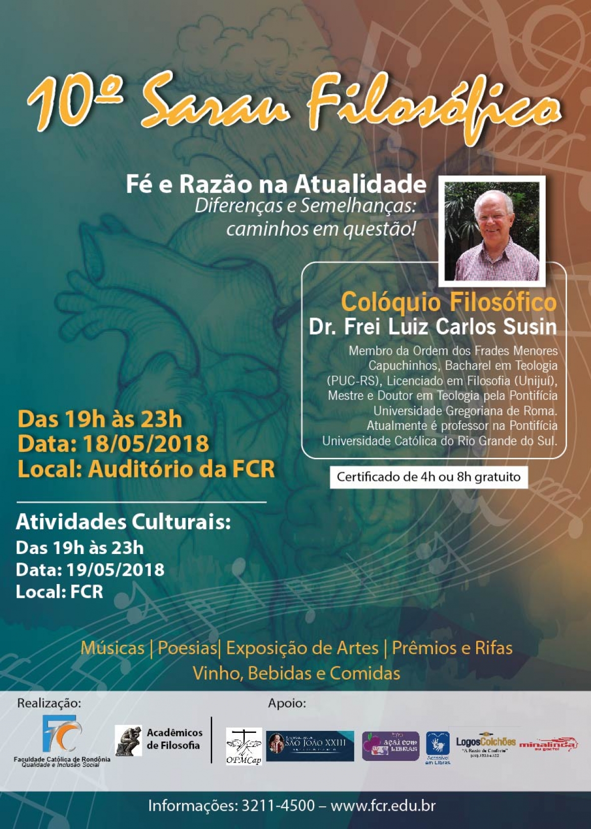 Convite para 10° SARAU FILOSÓFICO: Fé e Razão na Atualidade - Faculdade ...